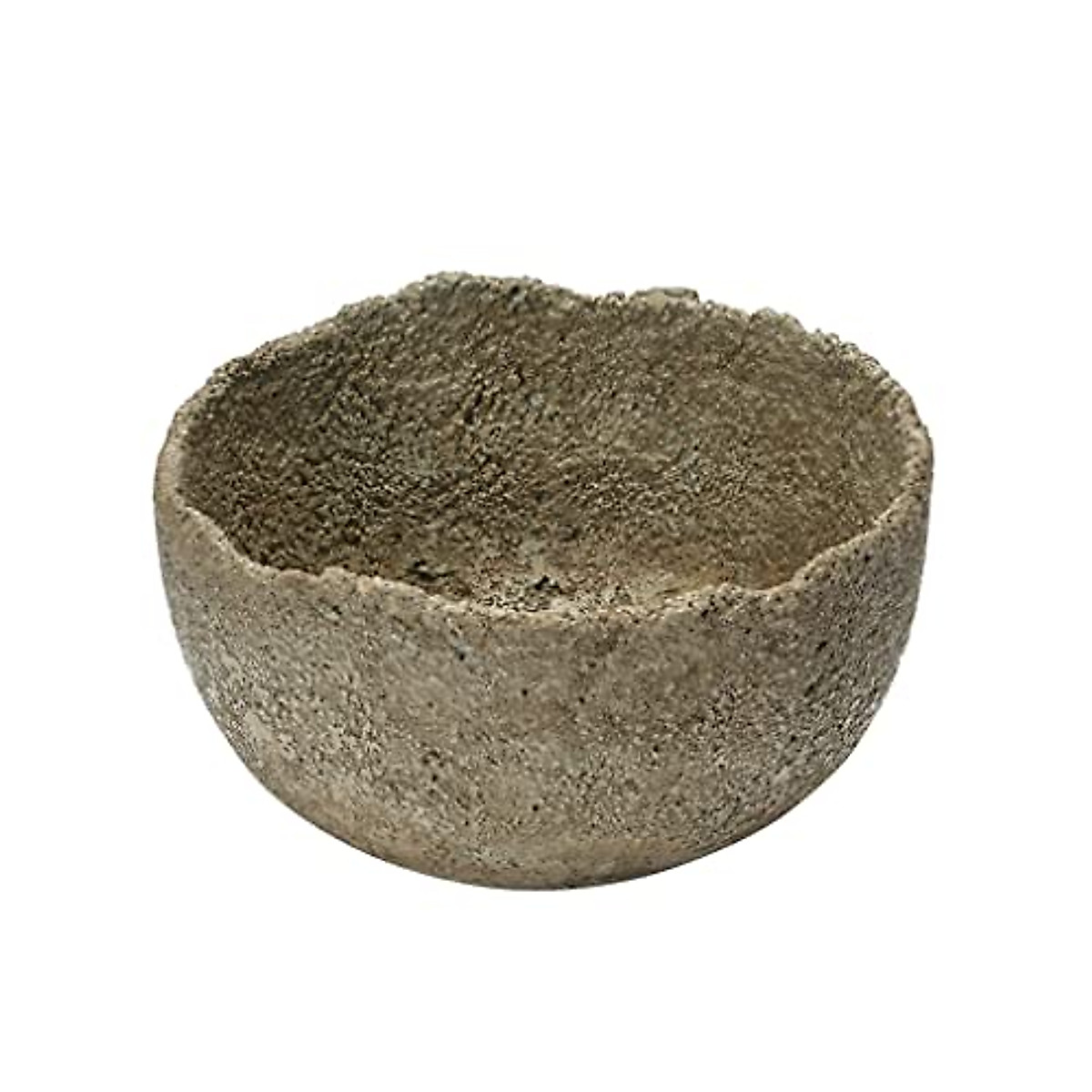 Creative Co-Op Decorative Textured Sandstone Bowl, 9" L x 9" W x 5" H, Brown
