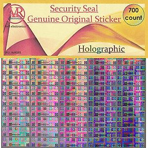 700 Tamper Proof Stickers, Tamper Evident Stickers. Genuine Original Holographic Security Seal, Tamper Resistant Hologram Foil Tape Feature with Serial Numbers. Strong Adhesive. (700 Stickers)