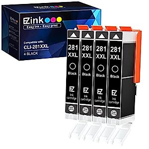 E-Z Ink (TM Compatible Ink Cartridge Replacement for Canon 281 281XXL CLI-281XXL CLI-281 XXL Compatible with PIXMA TR7520 TR8520 TS6120 TS6220 TS6320 TS8120 TS9120 TS9521C TS702 Printer (4 Black)