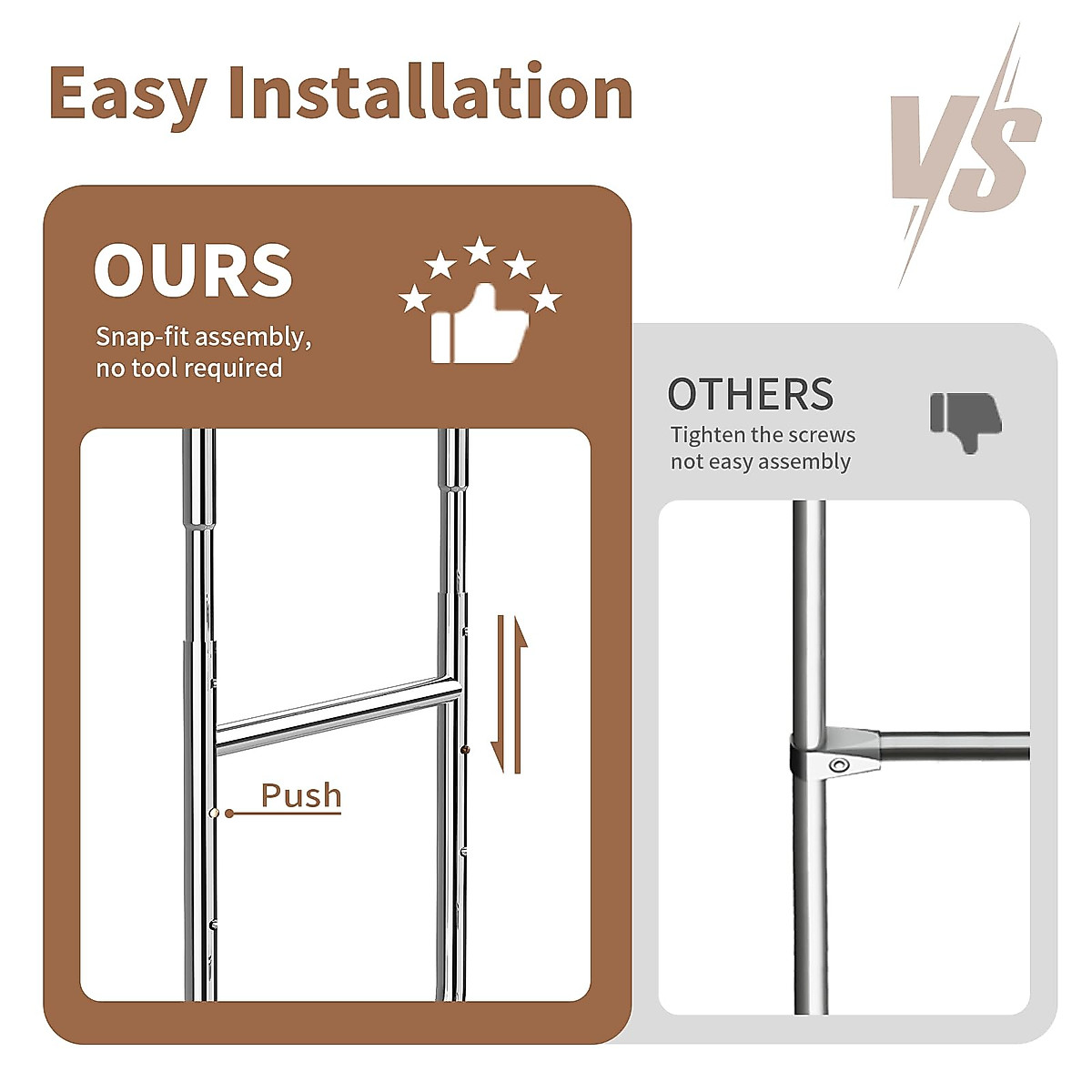 dgedby Clothes Rack Heavy Duty 620LBS For Hanging Clothes, Commercial Garment Rack Heavy Duty,Collapsible ＆ Portable Clothes Rack with Wheels,Rolling Clothing Racks Metal Clothing Rack (CR-H)