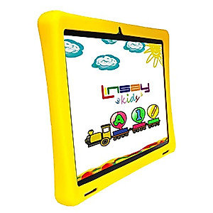 LINSAY 10.1" 1280x800 IPS 2GB RAM 32GB Android 11 Tablet with Kids Yellow Defender Case, Pop Holder and Pen Stylus