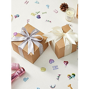 Eupako Gift Boxes 4x4x4 50 Pack Brown Kraft Paper Box with Lids Party Favor Boxes for Bridesmaids Proposal, Crafting, Cupcake, Wedding, Christmas