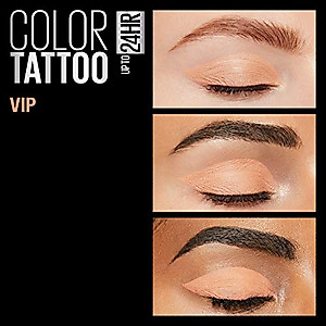 Maybelline New York Color Tattoo 24 Hour Longwear Cream Eyeshadow Makeup, V.I.P, 0.14 Ounce