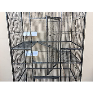 70” X-Large 5-Levels Tight 1/2-Inch Bar Spacing Small Animals Critters Chewproof Cage for Chinchillas Ferrets Rats Hamster Hedgehog Sugar Glider Mouse Squirrel Removable Rolling Stand