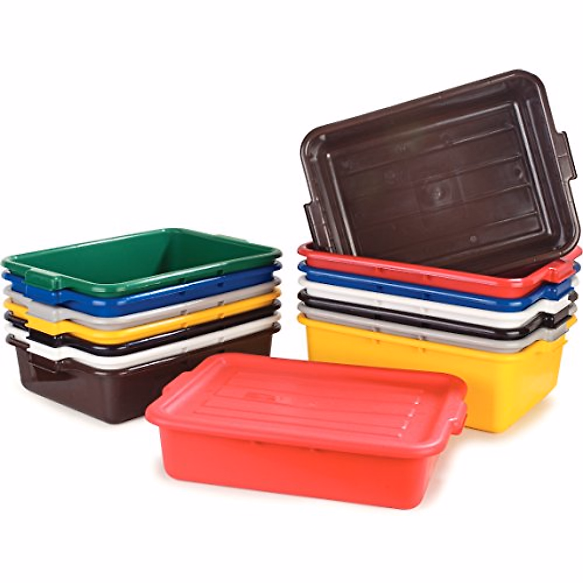 CFS N4401004 Comfort Curve Ergonomic Wash Basin Tote Box, 5" Deep, Yellow