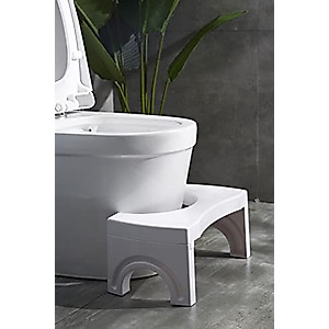 Vansand Toilet Foot Stool,Folding Toilet Stool,Squatting Toilet Potty Stool,Toilet Auxiliary Step,7.5Inch Height White