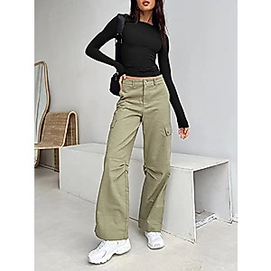 Trendy Queen Long Sleeve Shirts for Women Fall Clothes Fashion 2023 Going Out Tops Long Sleeve Crop Tops Sweaters Workout Basic Cute Y2K Shirts Winter Clothes Teen Girls Black