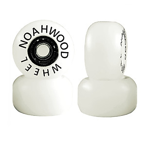 NOAHWOOD Crown LOGO Wheels iii White (ABEC-5 Bearing) + (Gift Prince Trucks) (Gift 34mm Silvery Hanger + Black Baseplate)