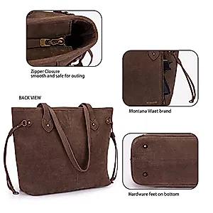 Montana West Tote Bag Concealed Carry Purses for Women Large Shoulder Handbags with Holster Coffee MWL-G002CF