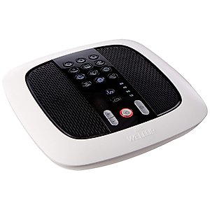 WELLUR - Stereo Sound White Noise and Natural Sound Sleep Machine with Relaxing Spa Music. Dual Build in Speakers & 3.5mm Headphone Jack, with Timer Option and USB 2.1A Port. Adapter Included (Black)