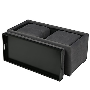 Christopher Knight Home Drake Fabric Ottoman, Gray