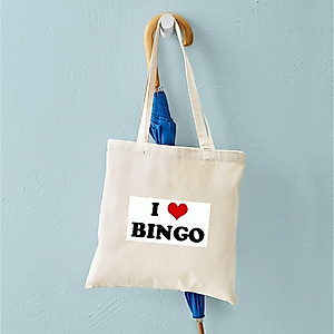 CafePress I Love BINGO Tote Bag Canvas Tote Shopping Bag