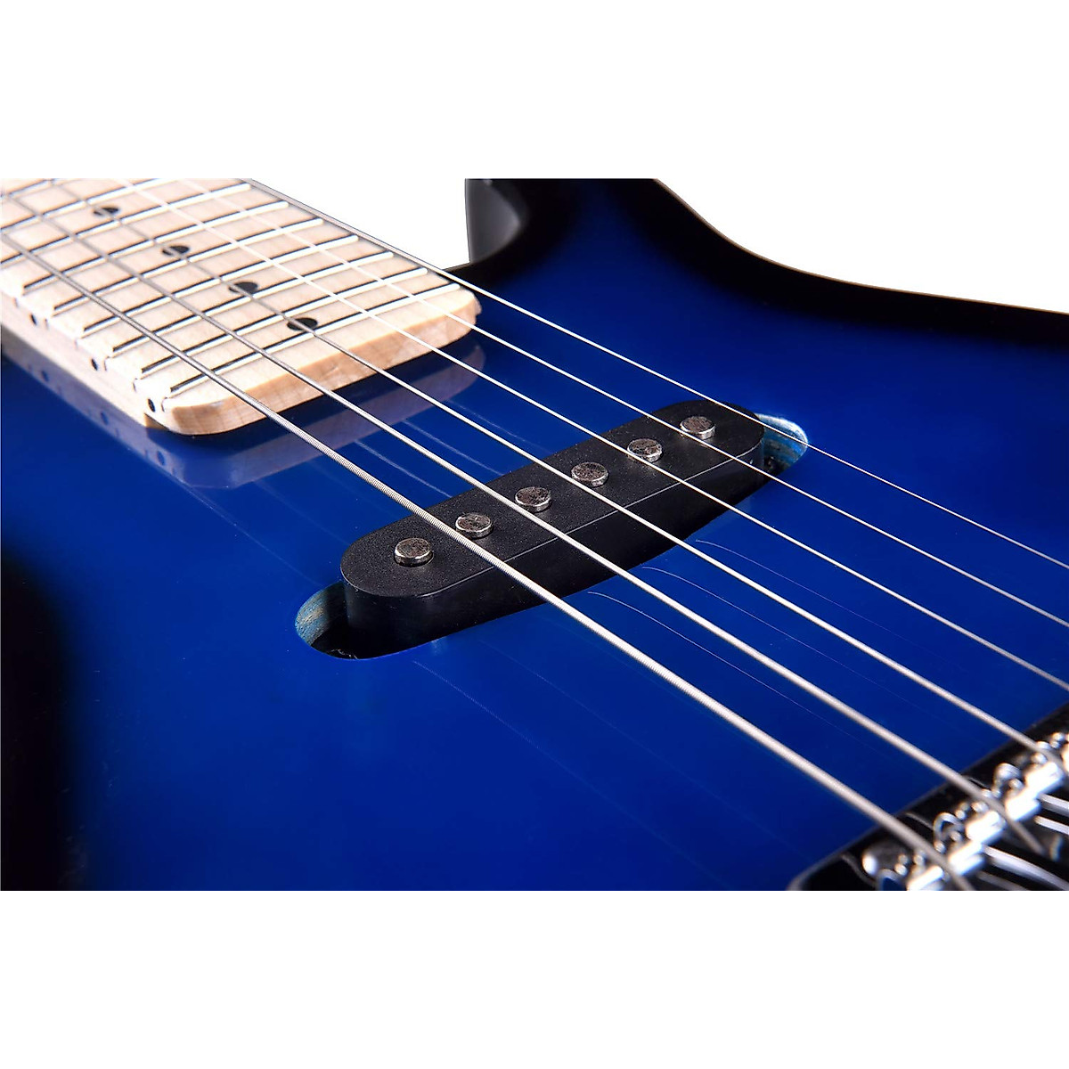 WINZZ EGM100 30 Inches Real Kids Electric Guitar with Beginner Kit, Right Handed, Blueburst