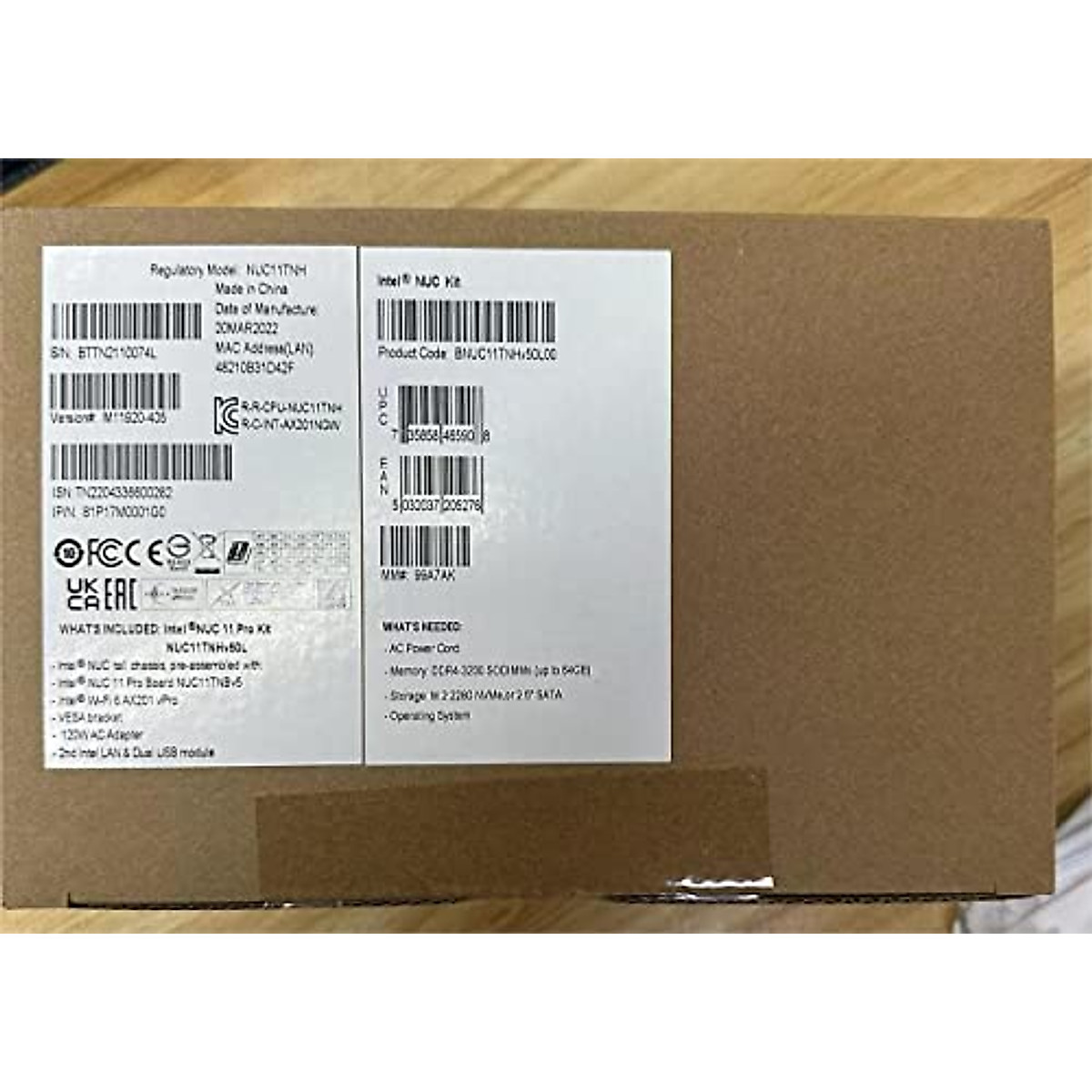 Intel NUC 11 Pro NUC11TNHV5 Tiger Canyon Home & Business Mini PC Desktop 11th Generation Intel® Core™ i5-1145G7 Processor with Intel vPro® Technology,4 Cores,8 Threads(16G RAM,1T SSD)