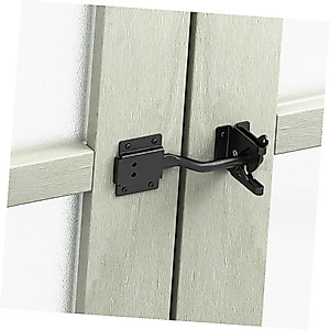 Housoutil 1 Set Hinges gate Latch for Wooden Fence Latch Hook Fence Latch gate Locks for Wooden Fence gate latches Heavy Duty gate Latch gate Handles Long Door Latch The Fence Carbon Steel