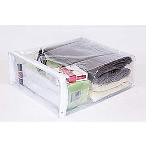 Clear Vinyl Zippered Storage Bags 9 x 11 x 4 Inch 10-Pack