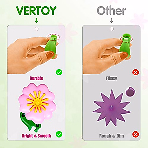 VERTOY Flower Garden Building Toy Set for 3, 4, 5, 6 Year Old Girls, STEM Educational Activity Toys and Girls Birthday Gift for Age 3+ yr Toddlers and Kids, 143 pcs