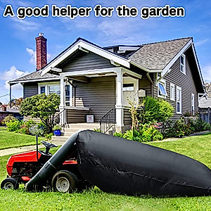 2 Pcs Lawn Tractor Leaf Bag for Riding Lawn Mower Reusable Big Capacity Mower Leaf Bag Black Grass Catcher Bag 90 x 50 Inch Oxford Cloth Leaf Collector 49 Cubic Feet Material Collection Systems