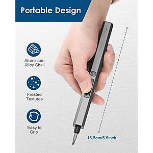 Vastar Mini Electric Screwdriver, 42 in 1 Cordless Precision Screwdriver Set with 34 Magnetic Precision Bits, Rechargeable Portable Repair Tool Kit with LED Lights for Phones Laptops Glasses Camera