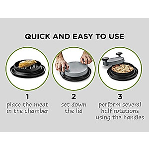 Chicken Shredder Shred Machine Meat Shredder for Pulled Pork Red Beef and Chicken 20CM/7.9IN Dishwasher Safe (1pc Gray)