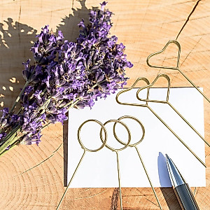 40Pcs Floral Pick Card Holder, Card Holder for Flower Arrangement, Gift Card Tree Holder, Photo Memo Holder Pick Stick, 12 Inch Suitable for Wedding Birthday Party Flower Gifts (Round&Heart)