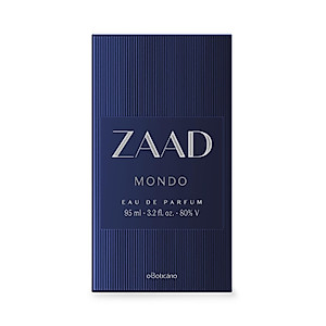O BOTICARIO Zaad Mondo Eau de Parfum Long Lasting Premium Perfumes for Men | Fresh & Woody Men's Fragrance (3.2 fl oz | 95ml)