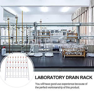 Viupolsor Lab Drying Rack 24 Pegs Lab Glassware Rack Wire Glassware Drying Rack Wall Mount/Freestanding Lab Glass Drying Rack