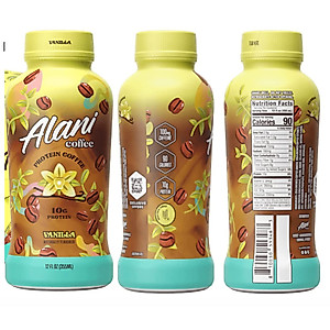 Alani Coffee Shakes Mocha, Maple Donut, Cappuccino, & Vanilla Variety Pack - 4 Bottles
