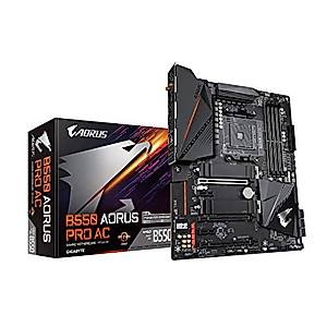 GIGABYTE B550 AORUS PRO AC (AM4 AMD/B550/ATX/Dual M.2/SATA 6Gb/s/USB 3.2 Gen 2/Intel Dual Band 802.11AC WiFi/2.5 GbE LAN/PCIe 4.0/RGB Fusion 2.0/DDR4/Gaming Motherboard)