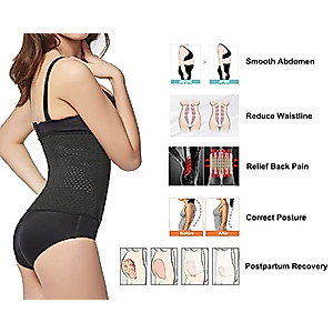 KSKshape Waist Tummy Trainer Body Shaper Corset Girdle Cincher Black