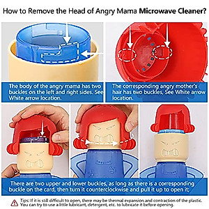 Abnaok Microwave Cleaner, 2 PCS Angry Mama Microwave Cleaner Microwave Oven Steam Cleaner Easily Clean in Minutes Cleans Add Vinegar and Water for Home or Office with English Manual (Green+Blue)