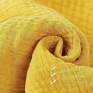 Muslin Baby Lounger Cover 4 Pcs, Soft Cotton Slipcover for Infant Padded Lounger Comfortable Lounger Pillow Case Newborn Floor Seat Cover for Babies Boys Girls (Pink & Gray & Blue & Ginger)