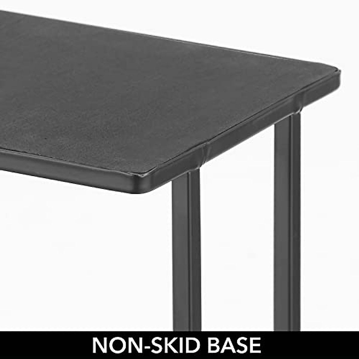 mDesign Modern Decorative Metal Fingertip Towel Holder Stand for Bathroom Vanity Countertops to Display and Store Small Guest Towels or Washcloths - 2-Sided - Black