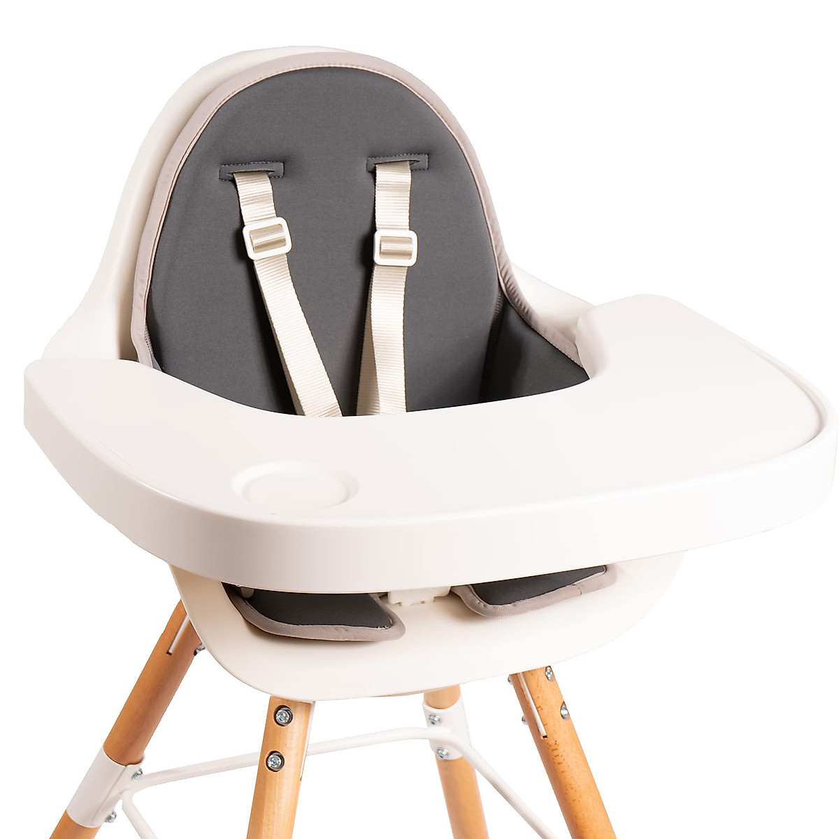 Childhome Evolu One.80° High Chair Seat Cushion, Compatible with Childhome Evolu One.80° high Chair, Soft Padded Seat Cushion, Machine Washable, High Chair Sold Separately, Dark Grey