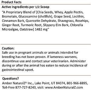 Amber NaturalZ Carticil Plus Herbal Supplement for Dogs | Multi System Support is a Blend for Digestive, Respiratory, and Cardiovascular Health | 60-Day Medium Dog Supply | Manufactured in The USA