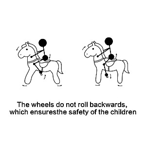 Ride-On Horse,Toy Horse,Riding Horse,No Battery,No Electricity,Mechanical Pony Brown,Ride On Real Walking Horse for Children 4 to 12 Years Old or Up to 165.34 Pounds-187.39 Pounds,Large,Brown (Brown)