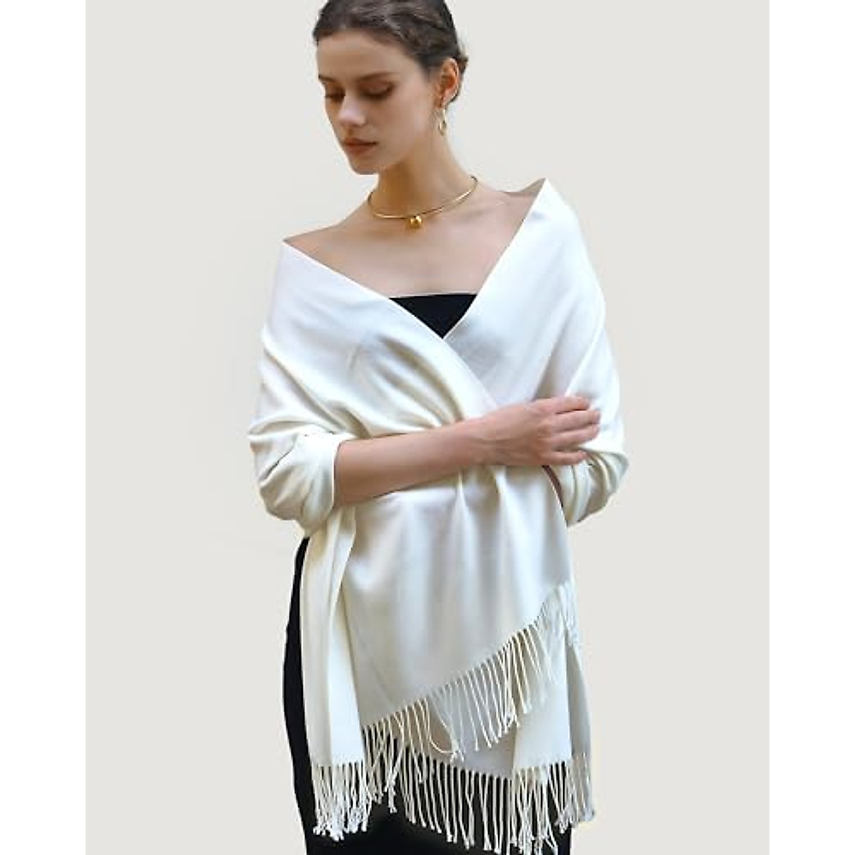 FURTALK Womens Pashmina Shawl Wraps Cashmere Feel Winter Scarf Soft Warm Blanket