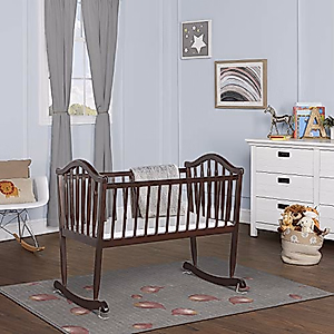Dream On Me Rocking Cradle, Espresso , 38x22x32.5 Inch (Pack of 1)