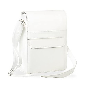 TheBmate [Matera for Mate Set] Travel Mate Bag with Yerba Mate Set includes Mate Cup, Alpaca Bombilla, Thermos, Yerbero, Cleaning Brush - Eco-Leather Wrapped Handmade in Uruguay (White)