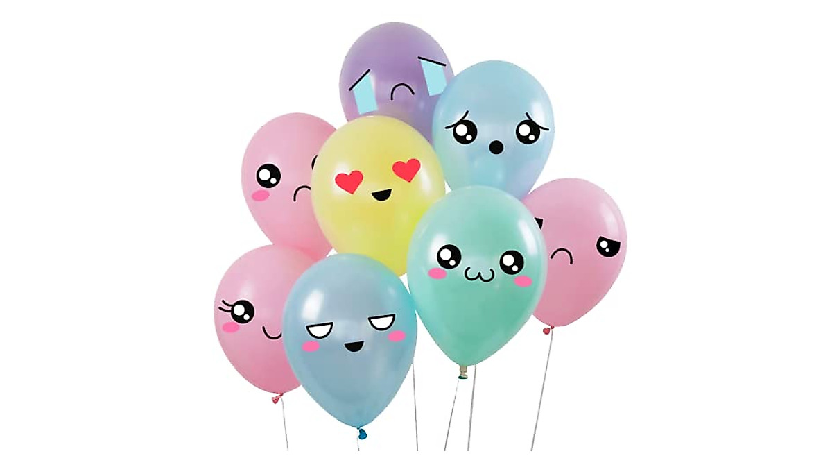 Kawaii Balloons: 50 Pack Pastel Latex for Anime Parties