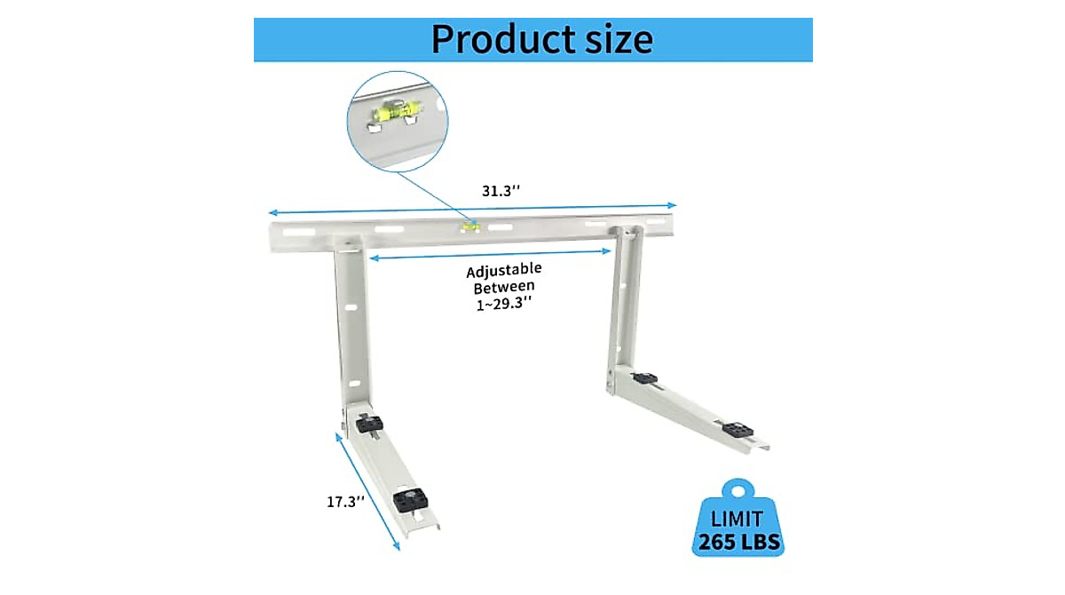 Heavy-Duty Mini Split AC Mount Bracket - Secure & Reliable