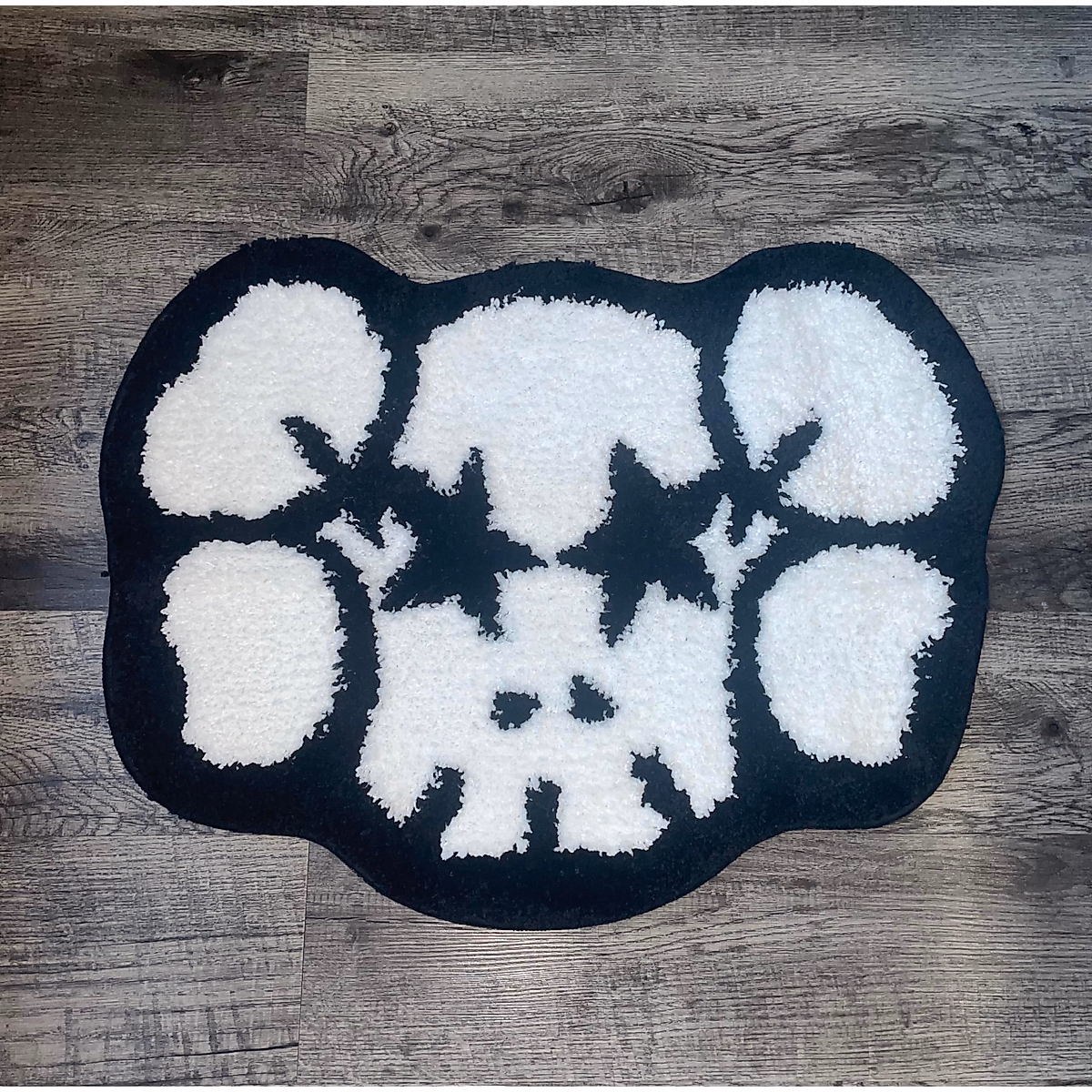 LUXAPE Ka-ws Rug - Bape Star Rug - Hypebeast Room Decor - Handmade & Premium- 27in W * 20in L (70 * 50cm) - Ka-ws Design - Hypebeast Rug - Preppy Decor - Bape Rug - Luxape Rug (Kawed)