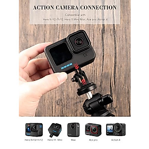 Lammcou Flexible Action Camera Tripod for GoPro Hero 11 10 9 8 Insta360, Bendable Small Mini Action Camera Gorrila Tripod - Perfect for Travel and Adventure