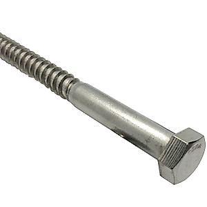 1/4" X 3" - 304 Grade Stainless Steel lag screws, Hex head fasteners, stainless steel screw. Use as Construction, wood, metal, lag screw or mounting screws fasteners lag bolts. Heavy duty screws. (50)