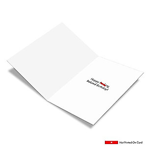 NobleWorks - 1 Funny Birthday Greeting Card - Sassy Bday Card, Stationery Humor - Late Card C7348BEG