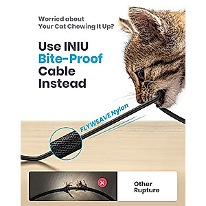 INIU USB C Cable, [5 Pack 3.1A] QC Fast Charging USB Type C Cable, Nylon(3.3+3.3+6.6+6.6+10ft) Phone Charger USB A to USB C Cable for Samsung Galaxy S21 S20 S10 Plus Note 10 LG Google Pixel OnePlus