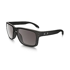 Oakley Holbrook Sunglasses 57MM Matte Black Frame/Warm Grey Lens, Casual