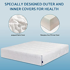 LIFERECORD Full Mattress, 8 inch Gel Memory Foam Full Size Mattress for a Cool Sleep Bed in a Box Pressure Relief, Medium Firm Mattresses CertiPUR-US Certified, White