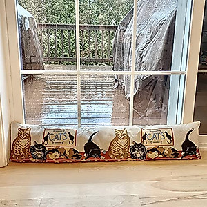 Evelots Cat Door/Window Draft Stopper-Stop Cold Air/Hot Air/Dust/Noise-38 Inches Long