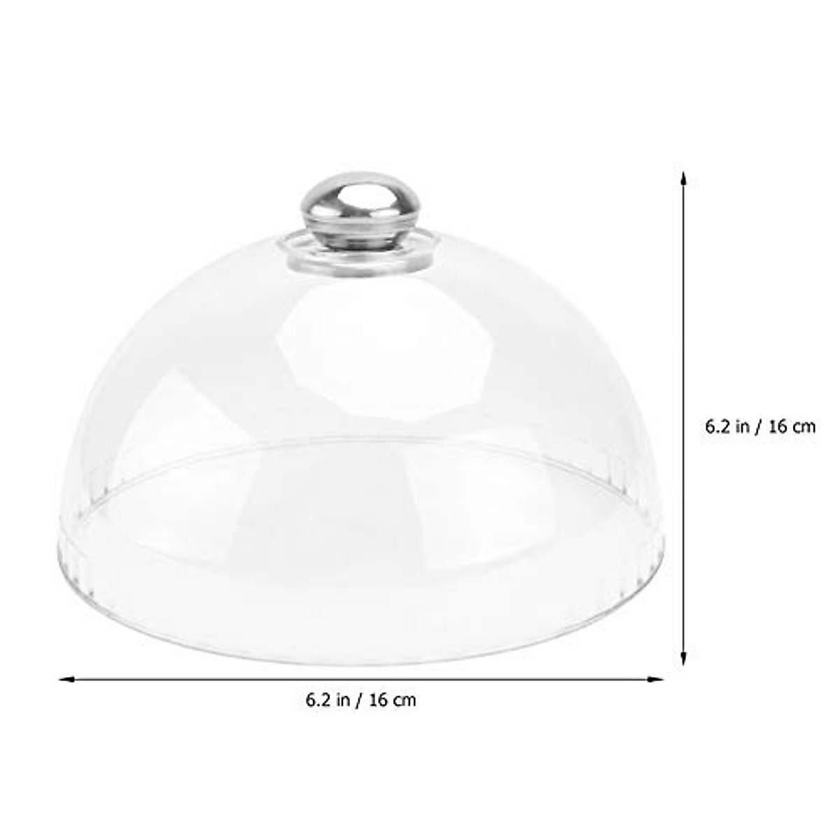 Glass Dome Round Clear Cake Dome Transparent Cake Display Stand Base Cover Food Plate Dish Cover Guard Dessert Cake Pastry Cover Lid for Kitchen Home Restaurant Acrylic Cake Stand